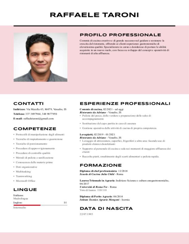Curriculum Vitae PDF da compilare e scaricare | ilCVperfetto
