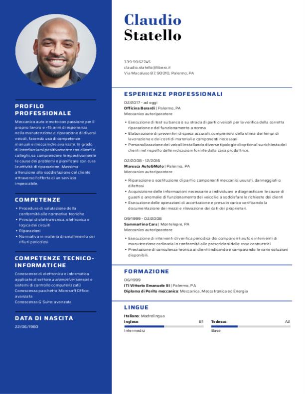 Coordinamento del personale - esempi di CV | ilCVperfetto